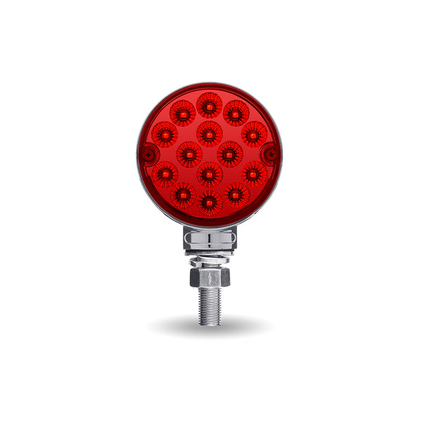 3" Double Face Amber / Red Pedestal Light - Chrome Shop Canada