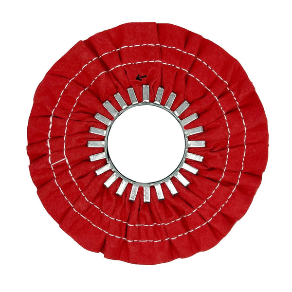 Renegade - 9" Red Double Stitched Airway Buffing Wheel - Chrome Shop Canada