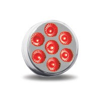 2" Round Clear Red LED Light – Chrome Shop Canada